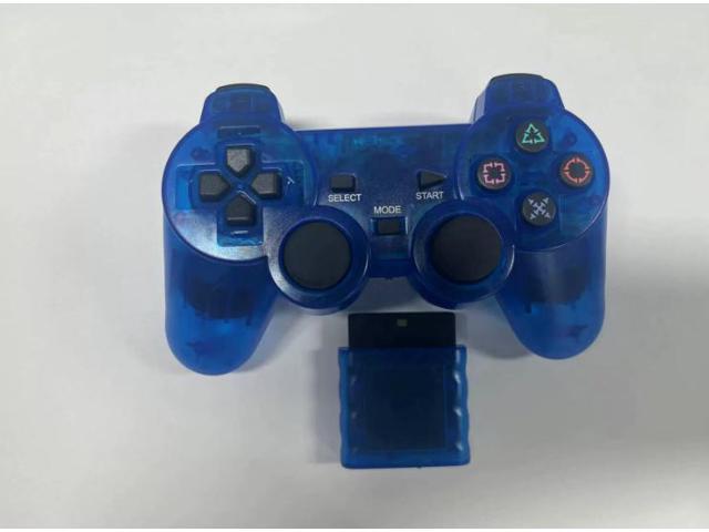 2.4G wireless PS2 game controllerwith transparentsnowflake buttons and ...