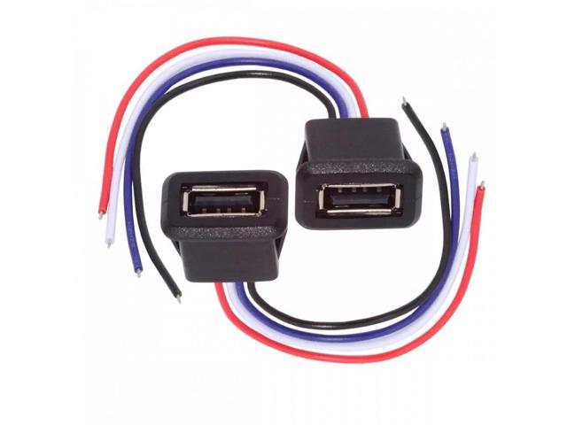 2pcs/set DIY OEM Type A Female Socket to 4Pin Open Cable Latch Mount ...