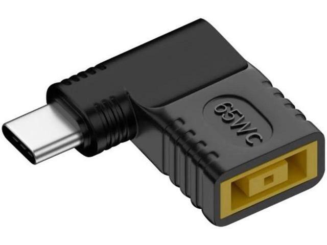 Rectangle Jack Thinkpad X1 Input to USB-C Type-C Angled 90 Degree Power ...