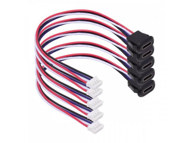 5pcs/set DIY OEM Type C Female Socket to 4Pin Header Cable Pitch=2.0mm ...