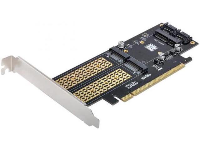 SA-028 PCI Express PCI-E 3.0Dual SATA to NGFF NVME MSATA M-Key B/M-key ...