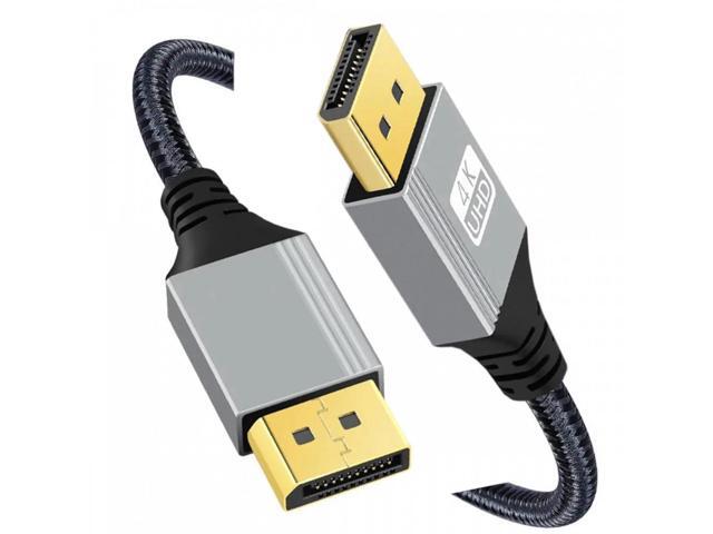 100cm DisplayPort DP to DP Cable 4K 60hz Cable Silver Sleeve Ultra-HD ...