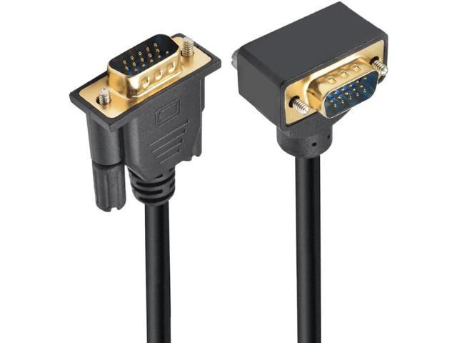100CM 90 Degree Down Angled VGA RGB Male to Straight Male Extension ...