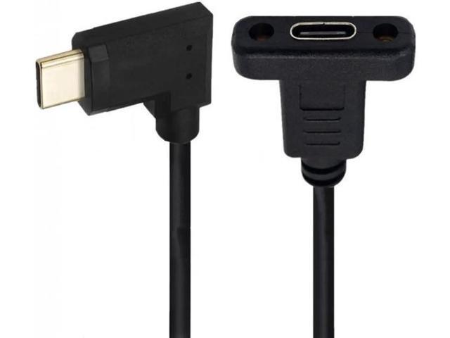 90 Degree Left & Right Angled USB-C USB 3.1 Type C Male to Female ...