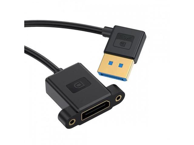 Ultrafine Right Angled DisplayPort 1.4 DP Male to Female Extension ...