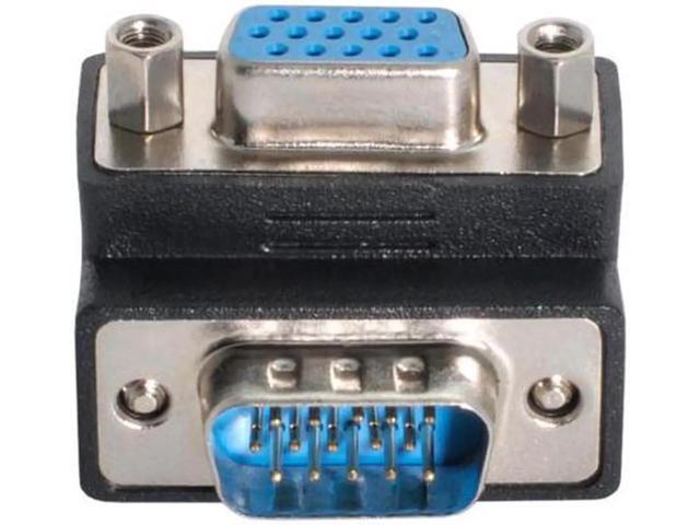 90 Degree Up Angled VGA SVGA Male To Female Extension Adapter for ...
