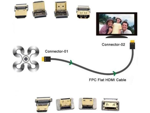 Micro HDMI Type D Male Connector Standard Straight for FPV HDTV ...