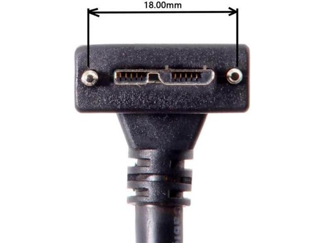 1.2m 90 Degree Down Angled Micro USB Screw Mount to 3.0 Data Cable for ...