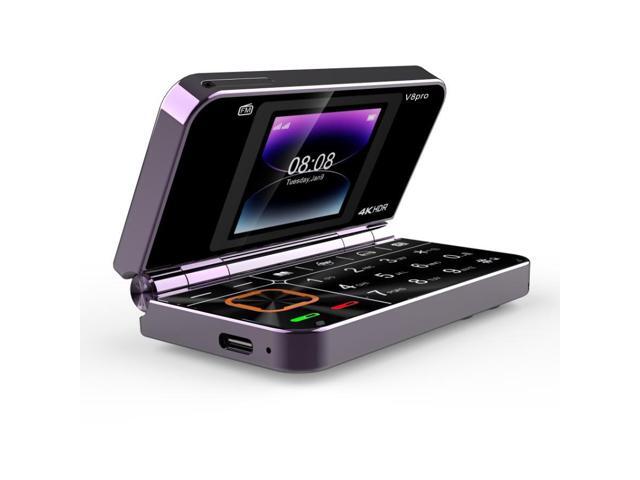 V8pro dual-screen folding clamshell feature phone with 2G capacity ...