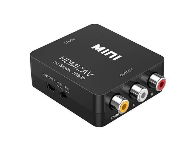 HDMI to AV Converter, HDMI to 2AV, HDMI to RCA, HDMI Switcher, 1080P ...