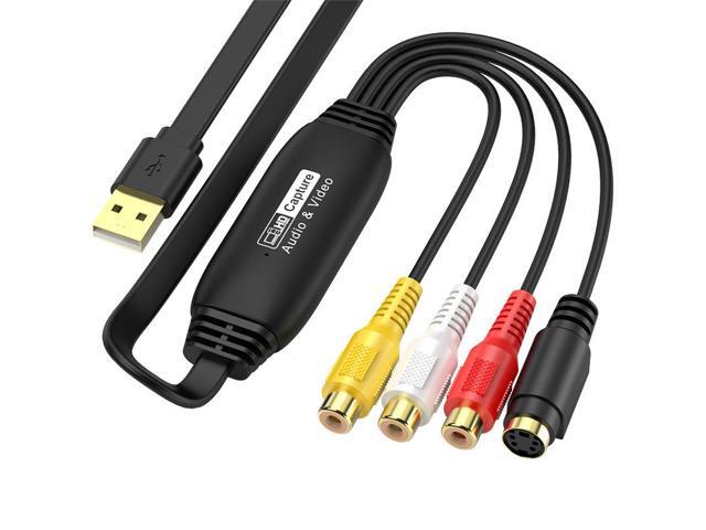 JVFYI USB video capture card with driver-free AV signal capture data ...