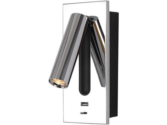 Modern LED Bedside Reading Lamp with USB Port and Fast Charging ...