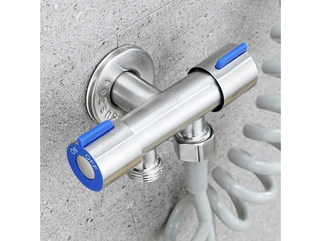 Double Handle Faucet Triangular Valve Angle Stainless Steel Double ...