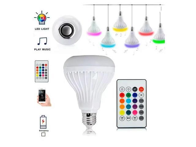 E27 RGB Wireless Bluetooth Speaker Bulb Music Playing Dimmable LED Bulb ...