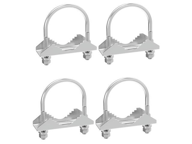 4 Set Antenna Mast Pipe Clamp with V Jaw Block and U Bolt All Anti-Rust ...