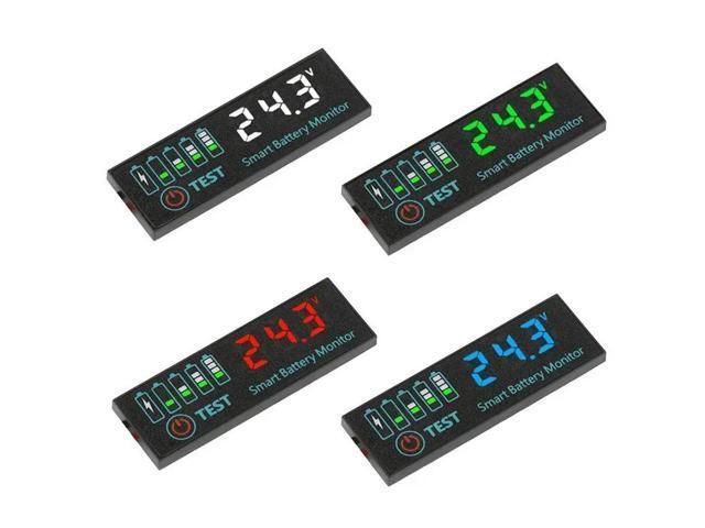 HD LED Indicator Light 3S-12S Volt Meter DC 7-55V Voltmeter Voltage ...