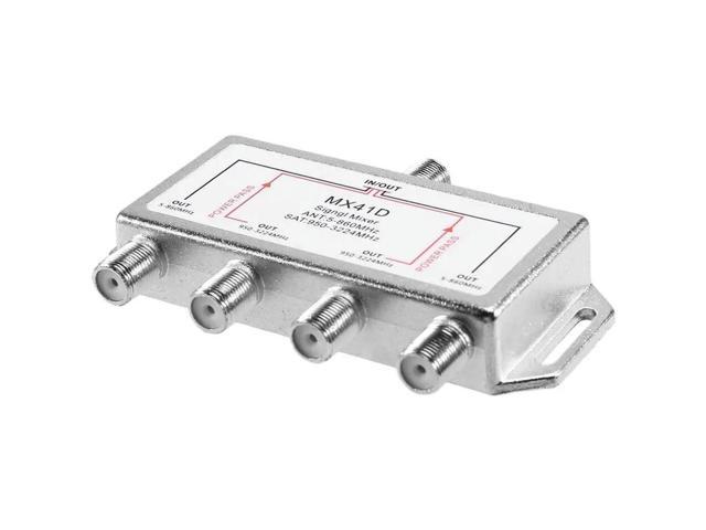 For Satellite Splitter 4 In 1 4 Way 10-3224Mhz TV Signal Cable Mixer 4K ...