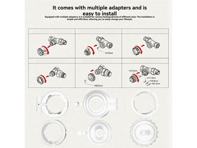Tuya Zigbee Thermostatic Radiator Valve TRV Programmable Supports Alexa ...