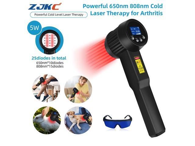 ZJKC 5W/5000mW Cold Laser Class 4 Red Infrared Light Therapy Device for ...
