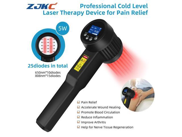 ZJKC 5W Class 4 Cold Laser Therapy Red Infra Light Treatment LLLT for ...