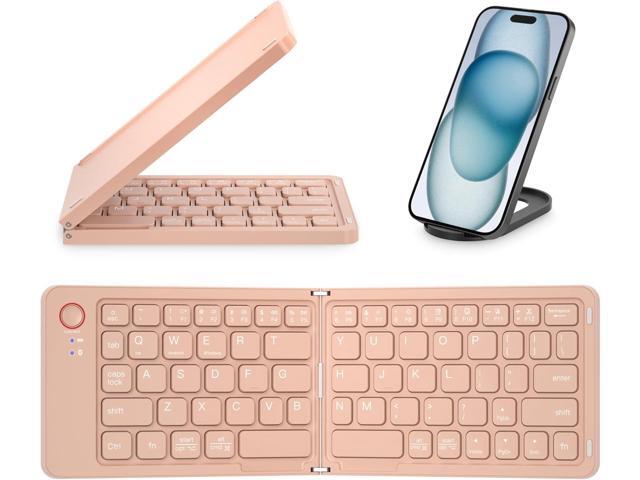 Mini Foldable Bluetooth Keyboard - Portable Wireless Full Size Keyboard ...