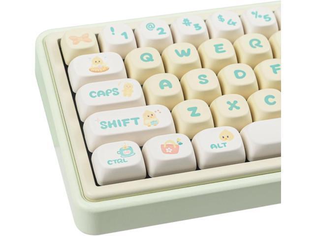 Hyekit PBT Keycaps - 143 Picnic Duck MOA Profile Custom Keycaps for ...