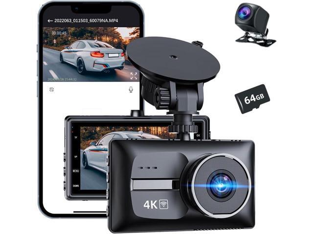 4K Car Cameras Dash Cam Front and Rear, 4K+1080P Dual Dash Camera for ...