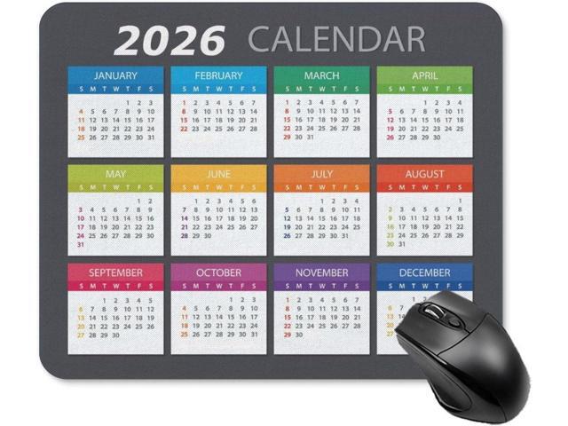 2026 Mouse Pad Calendar Computer Mouse Pads Calendars Non-Slip Rubber ...
