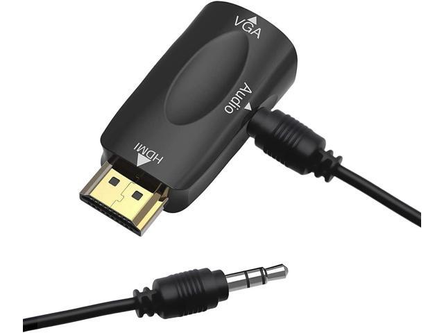 HDMI to VGA Adapter Converter with 3.5mm Audio Jack Cable for Older ...
