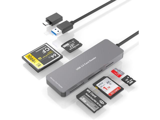 Multi Memory Card Reader 6 in 1 USB C USB 3.0 to SD TF XD CF MS M2 Card ...