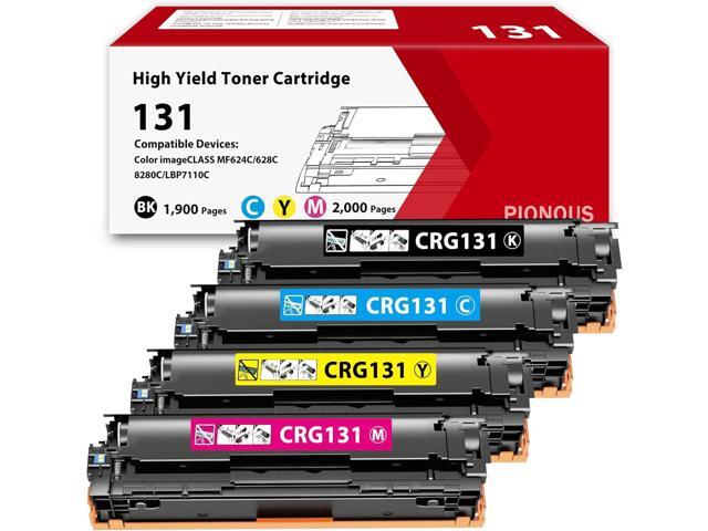 4-Pack CRG131 CRG-131H High Yield Toner Cartridge Set (1 Black, 1 Cyan, 1 Magenta, 1 Yellow ...