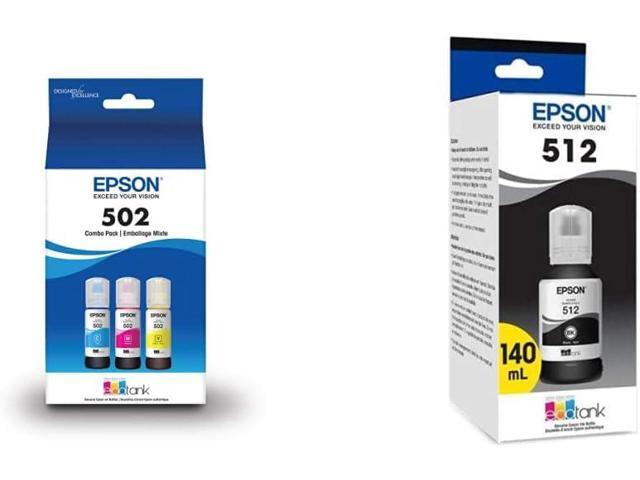 Epson 502 EcoTank Auto-Stop Ink Bottle, Colour Combo Pack (T502520 ...