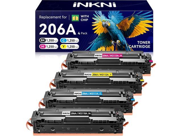 206A Toner Cartridges 4 Pack - with Chip Compatible Replacement for HP ...