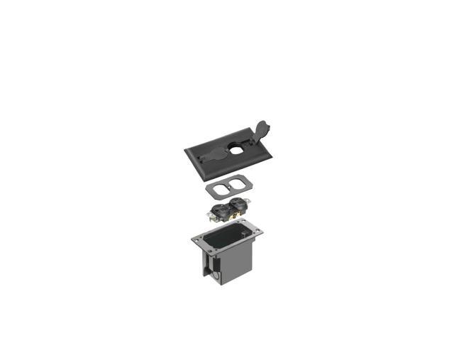 Industries FLBRF101BL-1 Retrofit Electrical Floor Box with Flip Lids ...