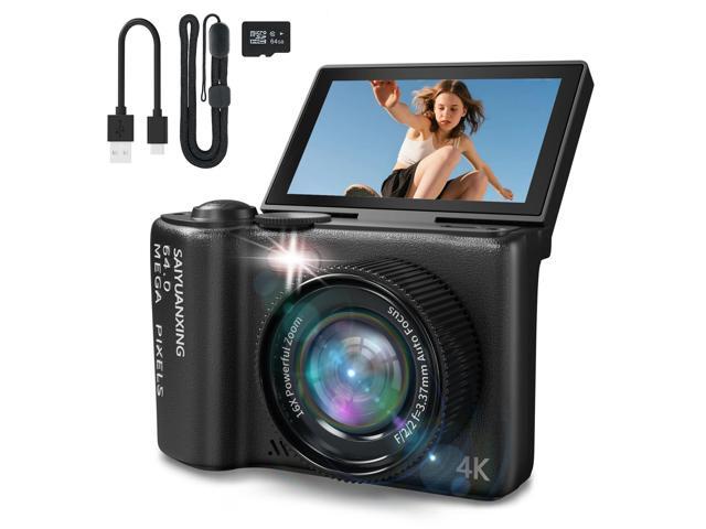 16X Zoom 4K Digital Camera for Photography and Video, Point and Shoot ...