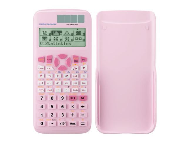 Scientific Calculators,Rudnia Pink Calculators with 4-line Display,10+2 ...