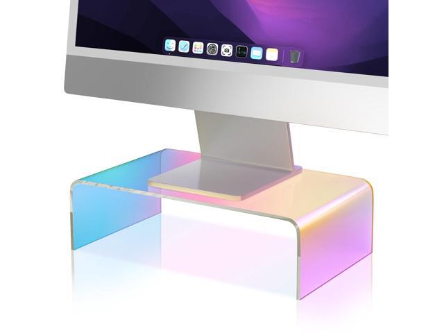 Iridescent Acrylic Computer Monitor Stand, Acrylic Laptop/PC/Desktop ...