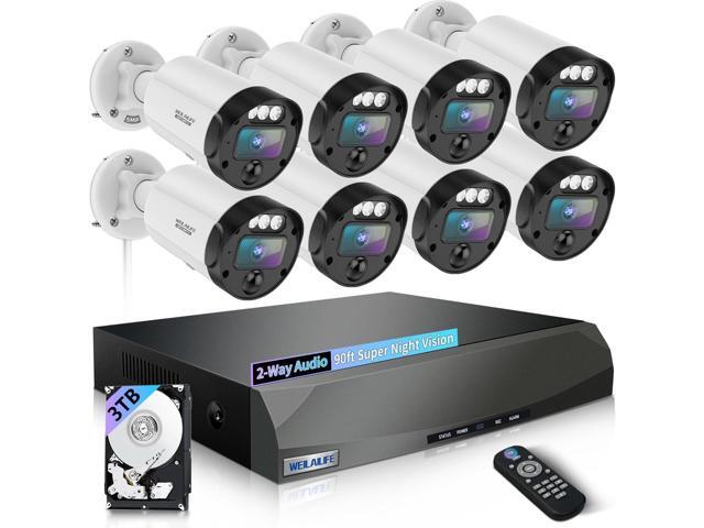 130° Ultra Wide-Angle & 2-Way Audio Outdoor Wired Security Camera ...