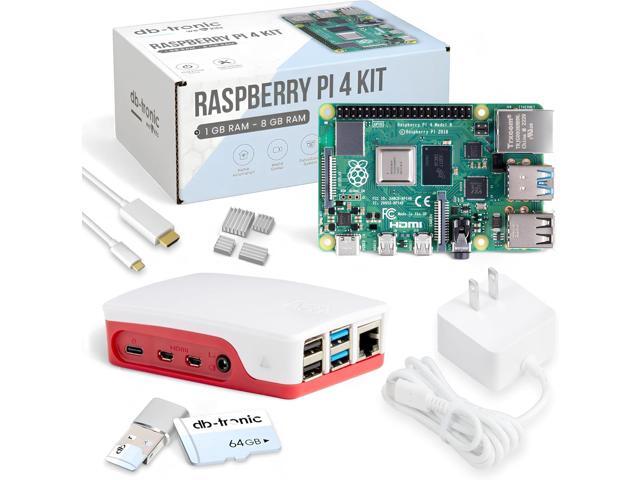 Raspberry Pi 4 4GB Starter Kit | 64GB Edition | Official Power Supply ...