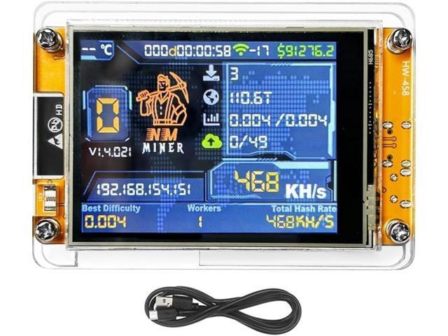 Bitcoins Miner USB,NM Miner V2,980 kh/s Crypto Miner,2.8 Inch Smart ...