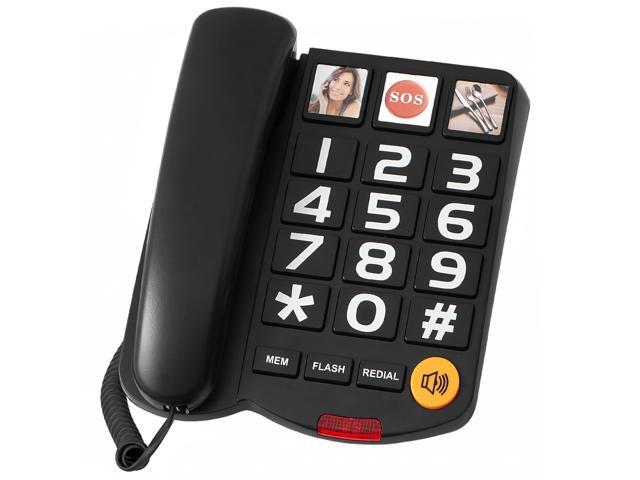 Large Button Corded Telephone for Home with 110dB Loud Ringer, 3 Photo ...