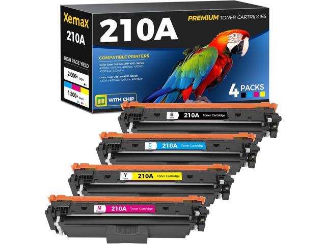 210A Toner Cartridges 4 Pack Compatible for HP 210A W2100A 210X W2100X ...