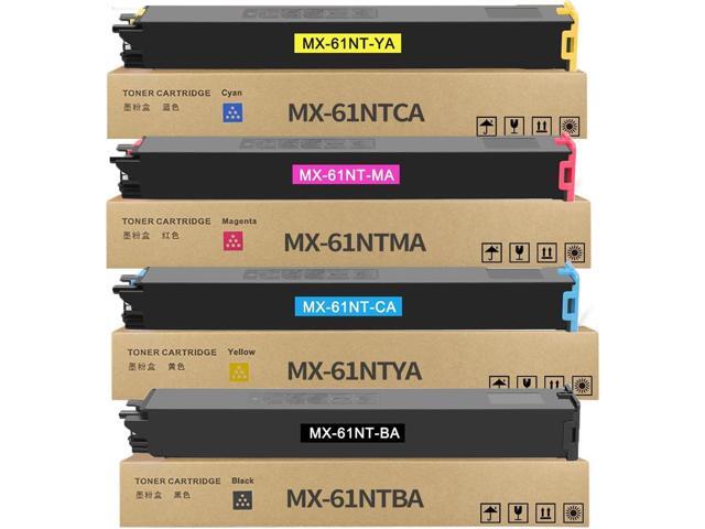 MX-61NT Toner Cartridge 4 Pack Toner Compatible for Sharp MX-2630 MX ...