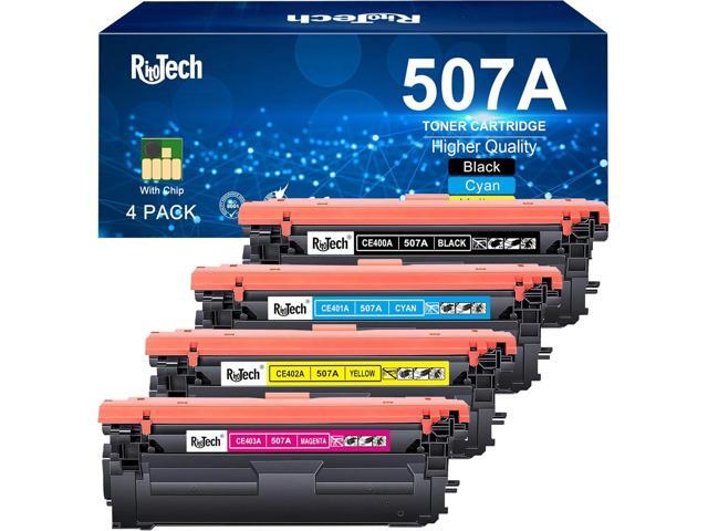 507A M551 Toner Cartridge 4 Pack - Replacement for HP 507A CE400A ...