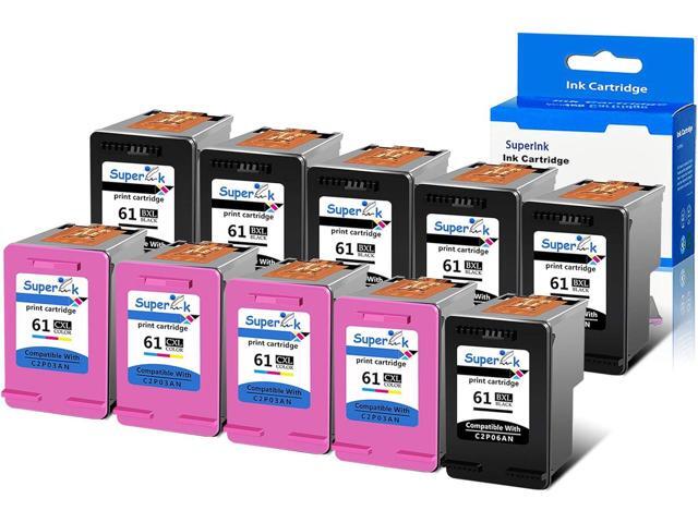 SuperInk 10 Pack Remanufactured Ink Cartridge Compatible for HP 61 61XL ...