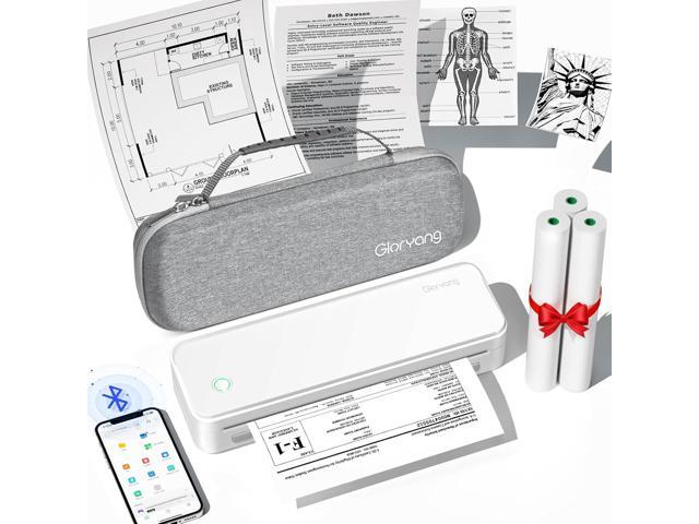 Inkless Portable Printer for Travel, Wireless Thermal Printer Supports ...