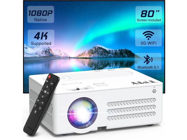 TMY Projector with WiFi and Bluetooth80" screen includedNative 1080P ...