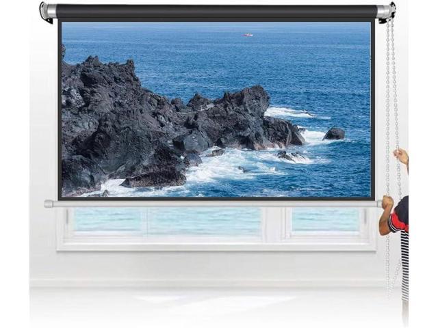 Manual Pull Down Movie Screen 30'' 40'' 50'' 60'' Portable Projector ...