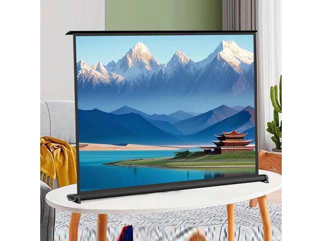 Tabletop Projector Screen Manual Pull Up, Anti-Crease Indoor Outdoor ...