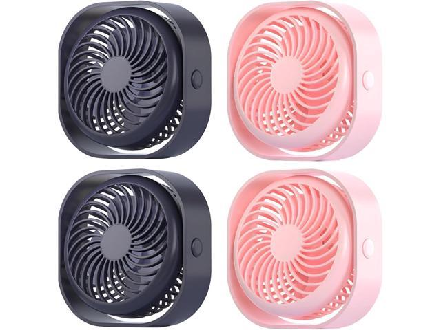 4 Pack Mini Desk Fans USB Powered Rechargeable Desk Fans for Home ...